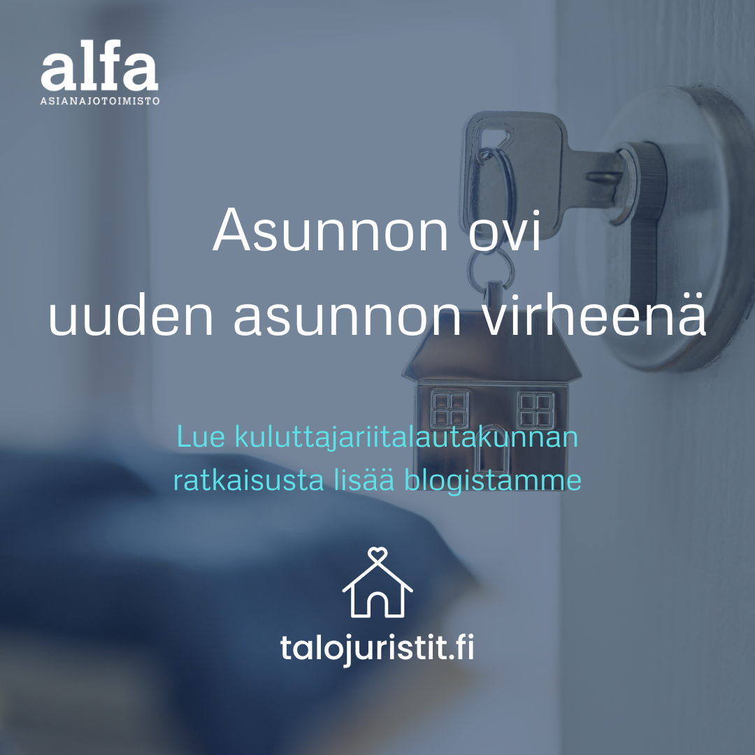 Blogi: KRIL: Asunnon ovi uuden asunnon virheenä | Talojuristit.fi